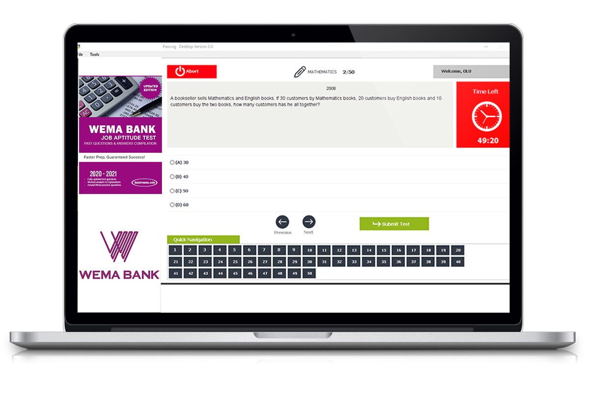 Wema Bank Online Aptitude Test Practice Past Questions - Teststreams ...